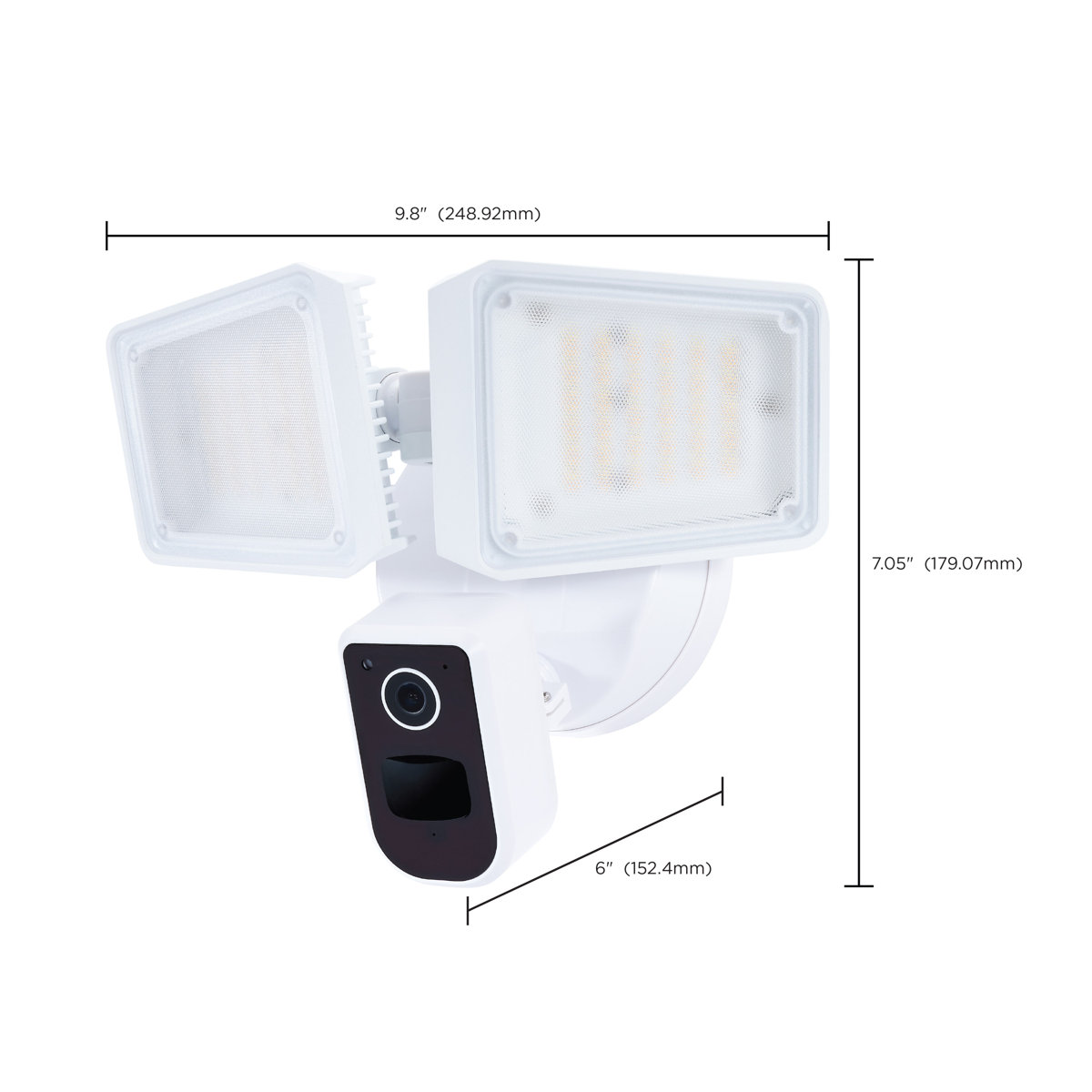 Starfish 36 Watt Rectangular Outdoor SMART Security Light with Camera Starfish Enabled Tunable ...